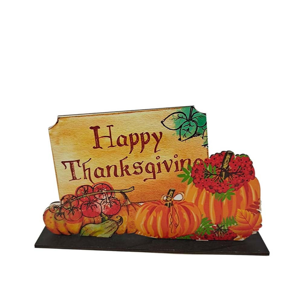 Bouanq Happy Thanksgiving Wooden Centerpiece Sign Decoration- Trick or ...