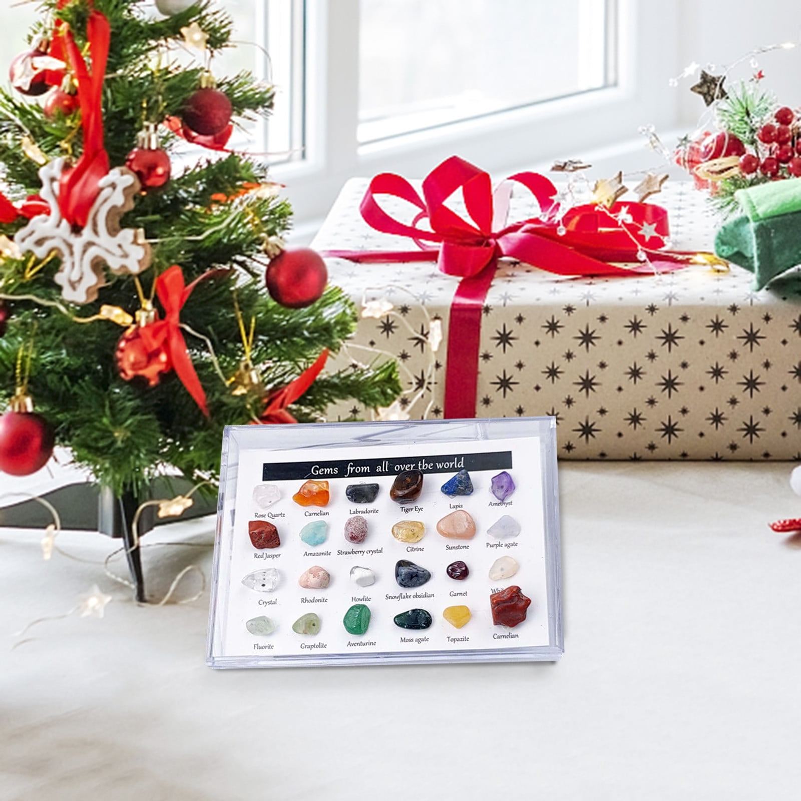 Bouanq Healing Crystal Advent Calendar 2021 - 24 Pcs Christmas Novelty ...