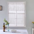 Bouanq Lace Valance Curtains for Windows White Embroideried Floral ...