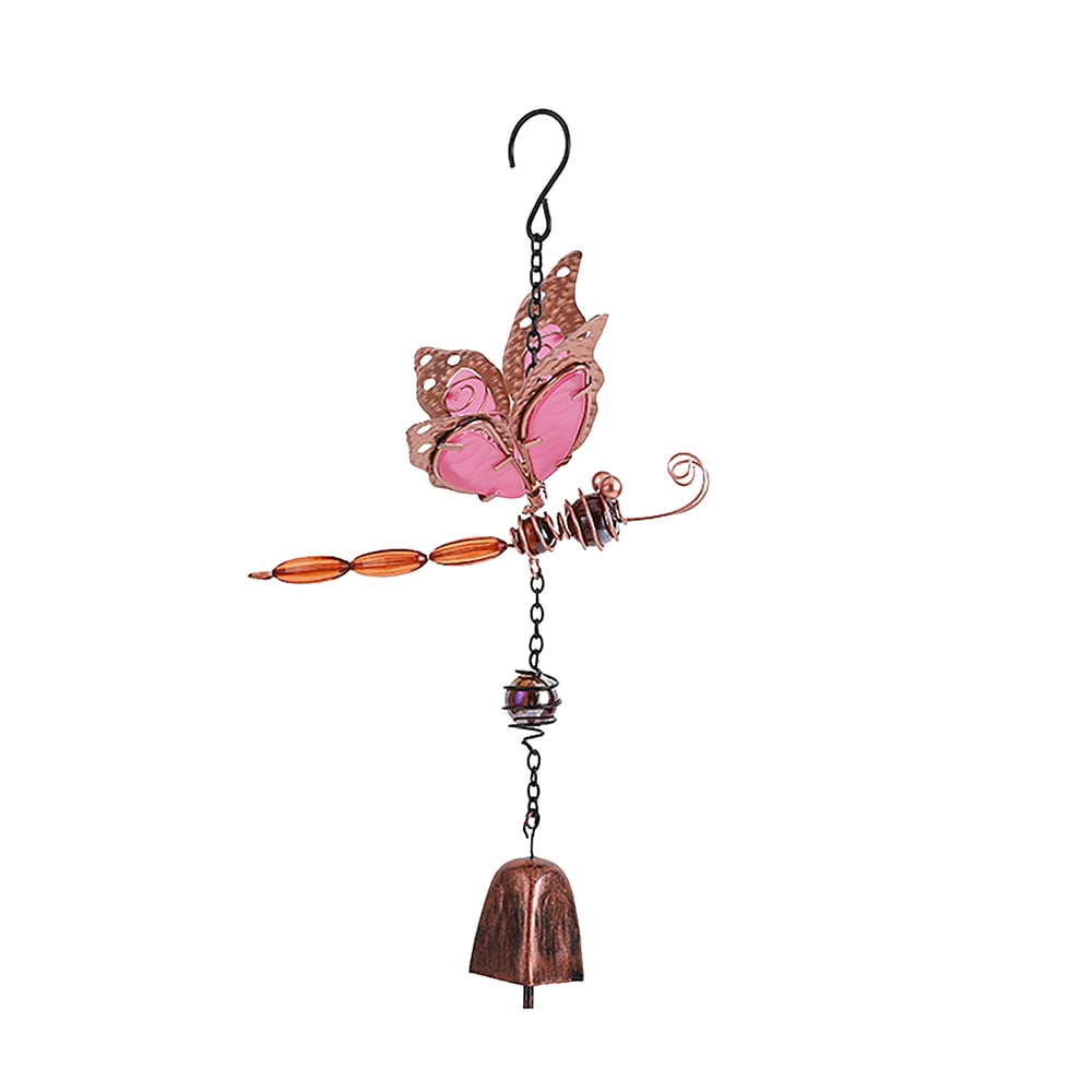 Bouanq Outdoor Wind Chimes Solar Butterfly Wind Chimes Luminous Wind ...