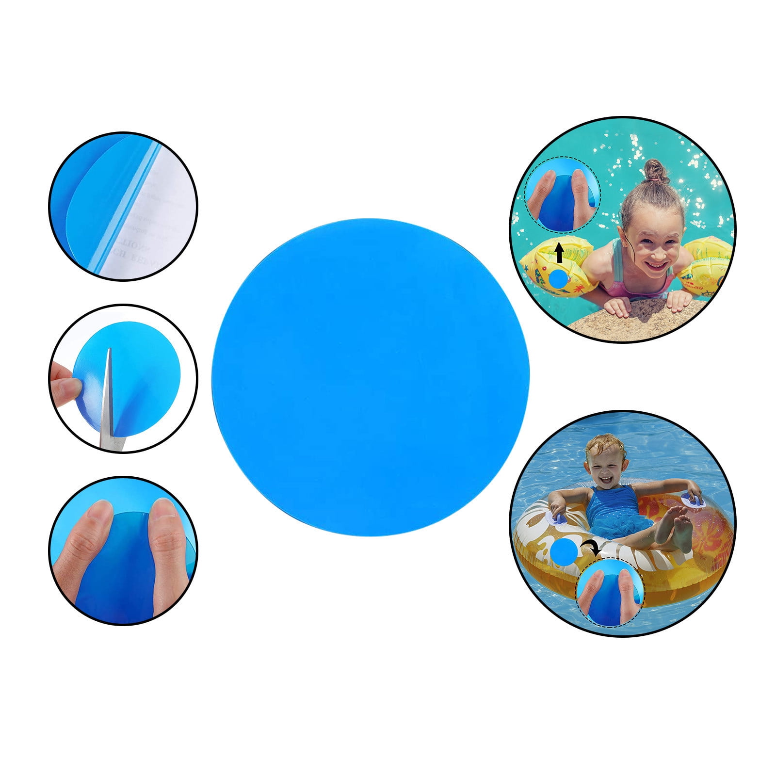 Bouanq Pool Patch Repair,Round Self-Adhesive PVC Repair Patches, Vinyl ...