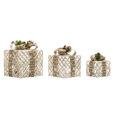 3pcs Christmas Decorations Lighted Gift Boxes Decor,60 Lights,Dusting ...