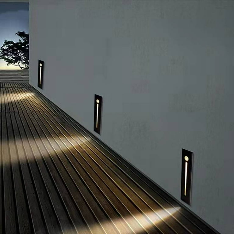 Exterior Lighted Stair Risers Recessed Deck Stair Lighting