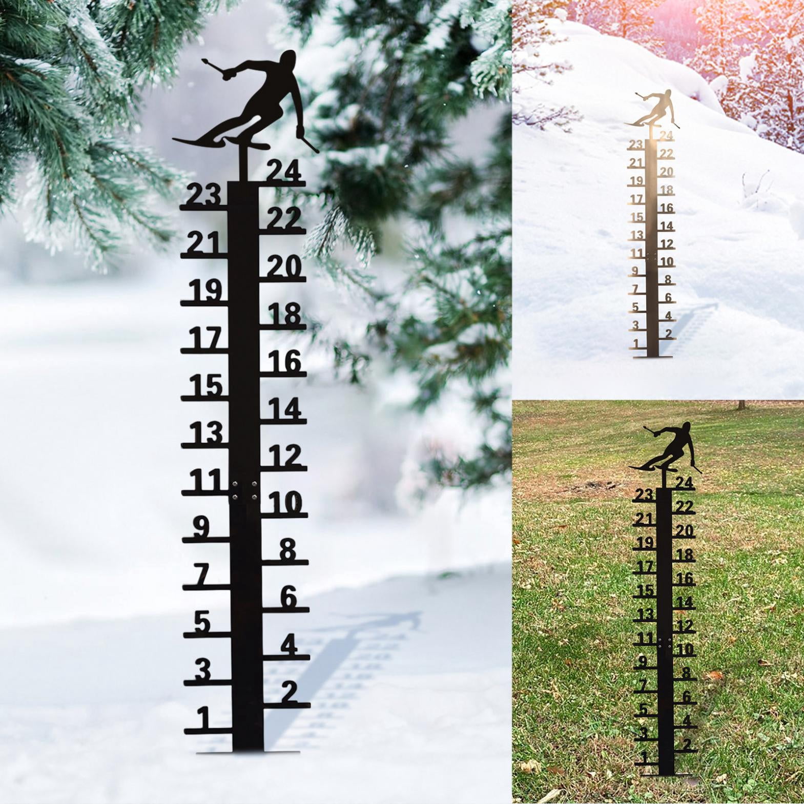 Bouanq Snowflake 24" Snow Gauge Winter Snow Falling Measuring ...