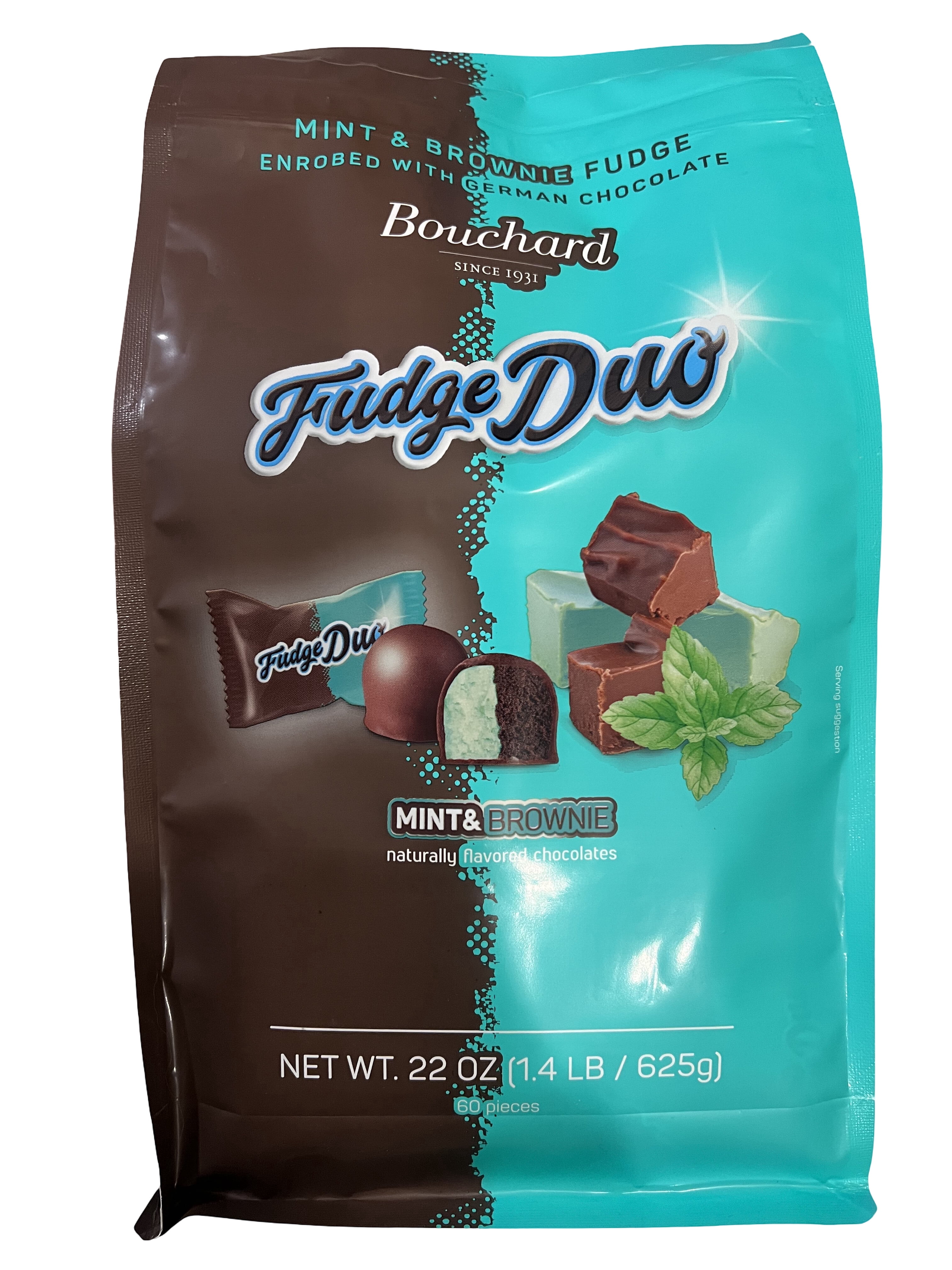Bouchard Mint & Brownie Fudge Duos German Chocolate, 22 oz Bag (60 ...