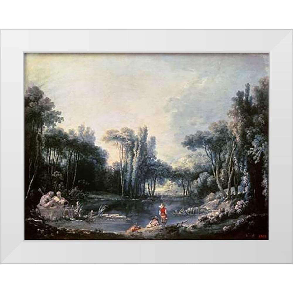 Boucher, Francois 14x12 White Modern Wood Framed Museum Art Print ...