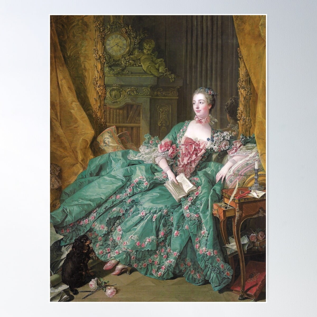 Boucher'S "Madame De Pompadour" Poster Wall Art, Modern Wall Decor For ...