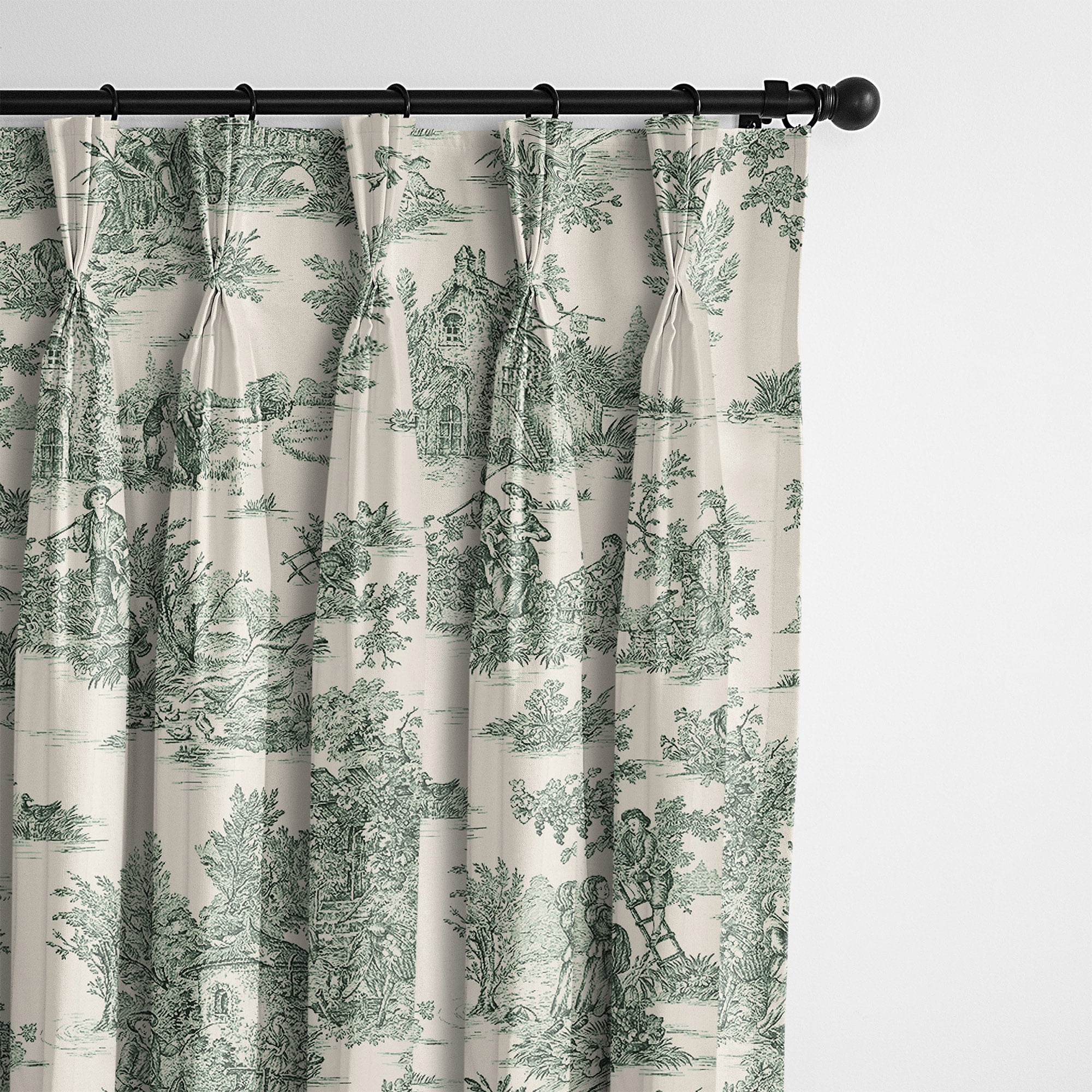 Bouclair Green Pinch Pleat Drapery Panel - Pair 20"x144" - Walmart.com