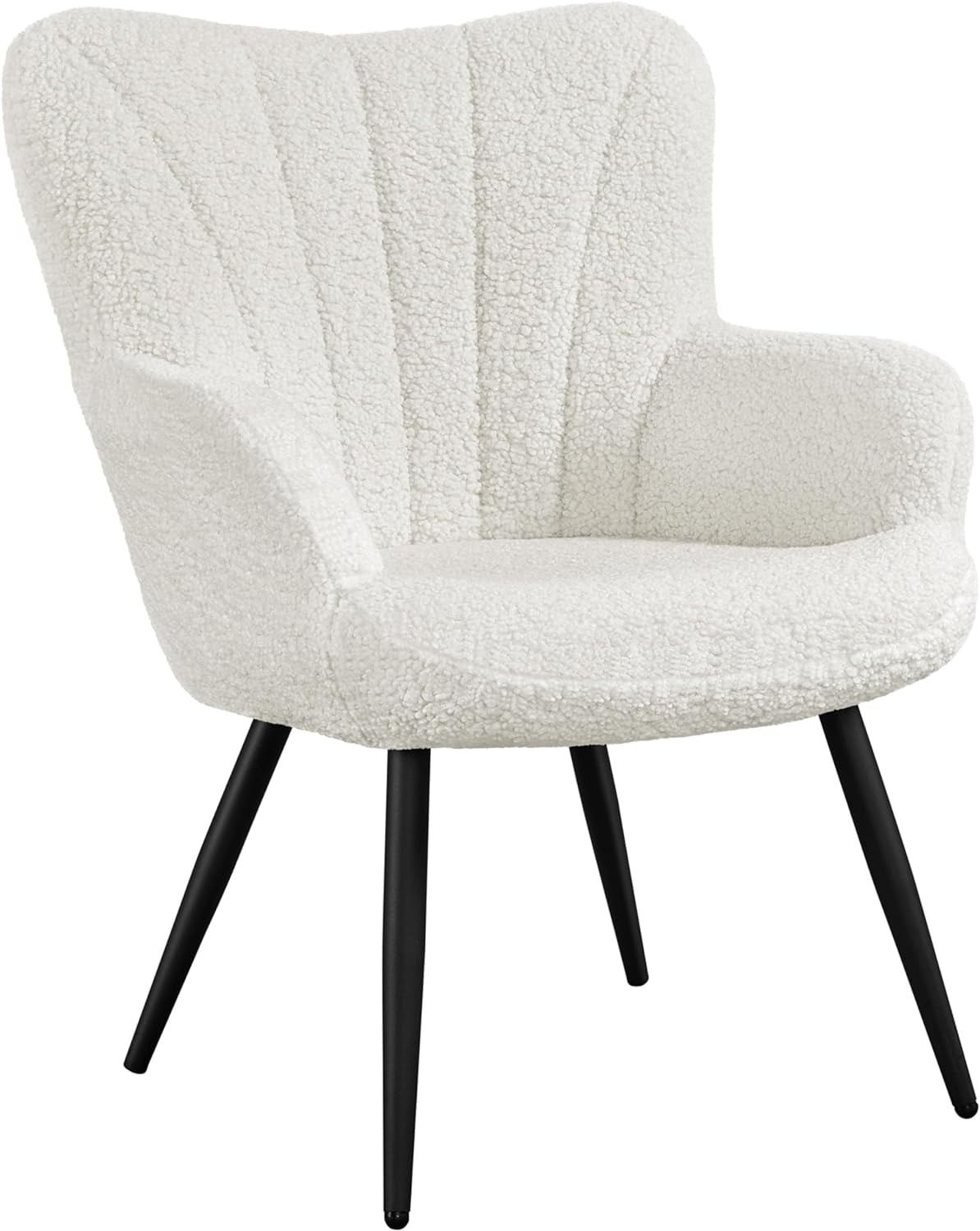 Boucle Accent Chair, Modern Fuzzy Sherpa Armchair, Fuzzy Sherpa ...