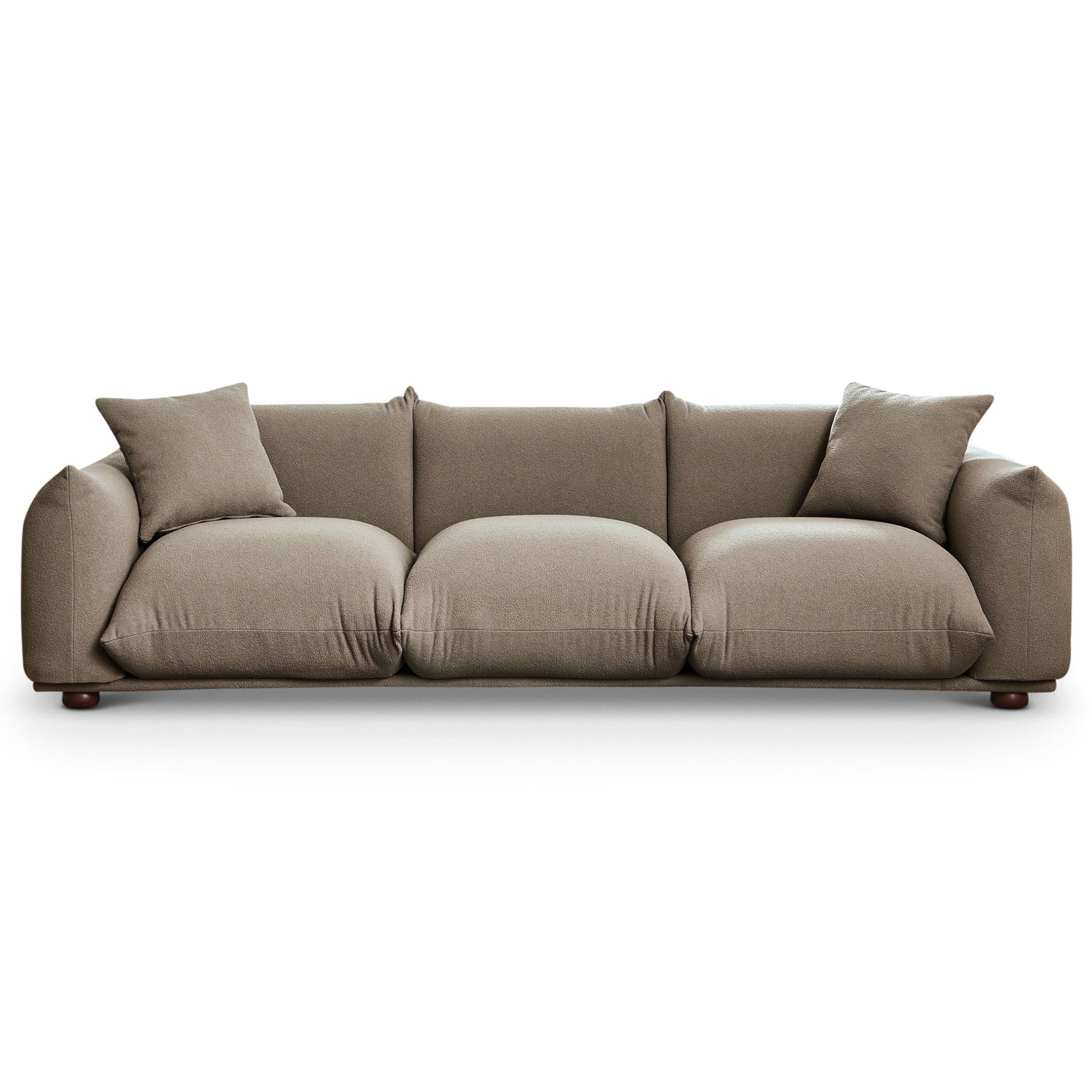 Boucle Upholstered Sofa | 4 - Seat for Living & Entertainment Areas ...