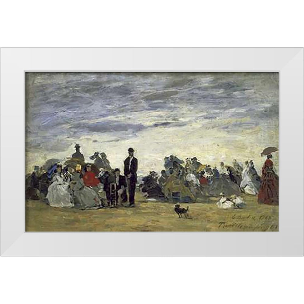 Boudin, Eugene 24x17 White Modern Wood Framed Museum Art Print Titled ...