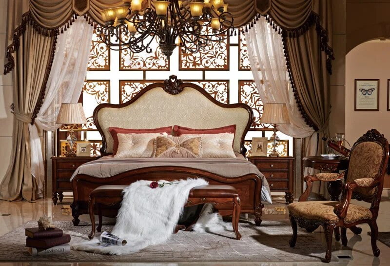 Boudoir Bedroom Backdrop for Photography Luxury Interior Pillows Bed ...