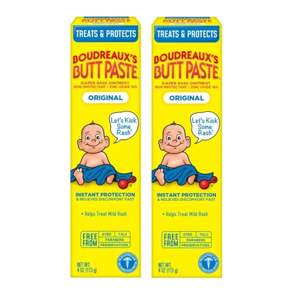 Boudreaux's Butt Paste Baby Diaper Rash Cream, Treats & Protects ...