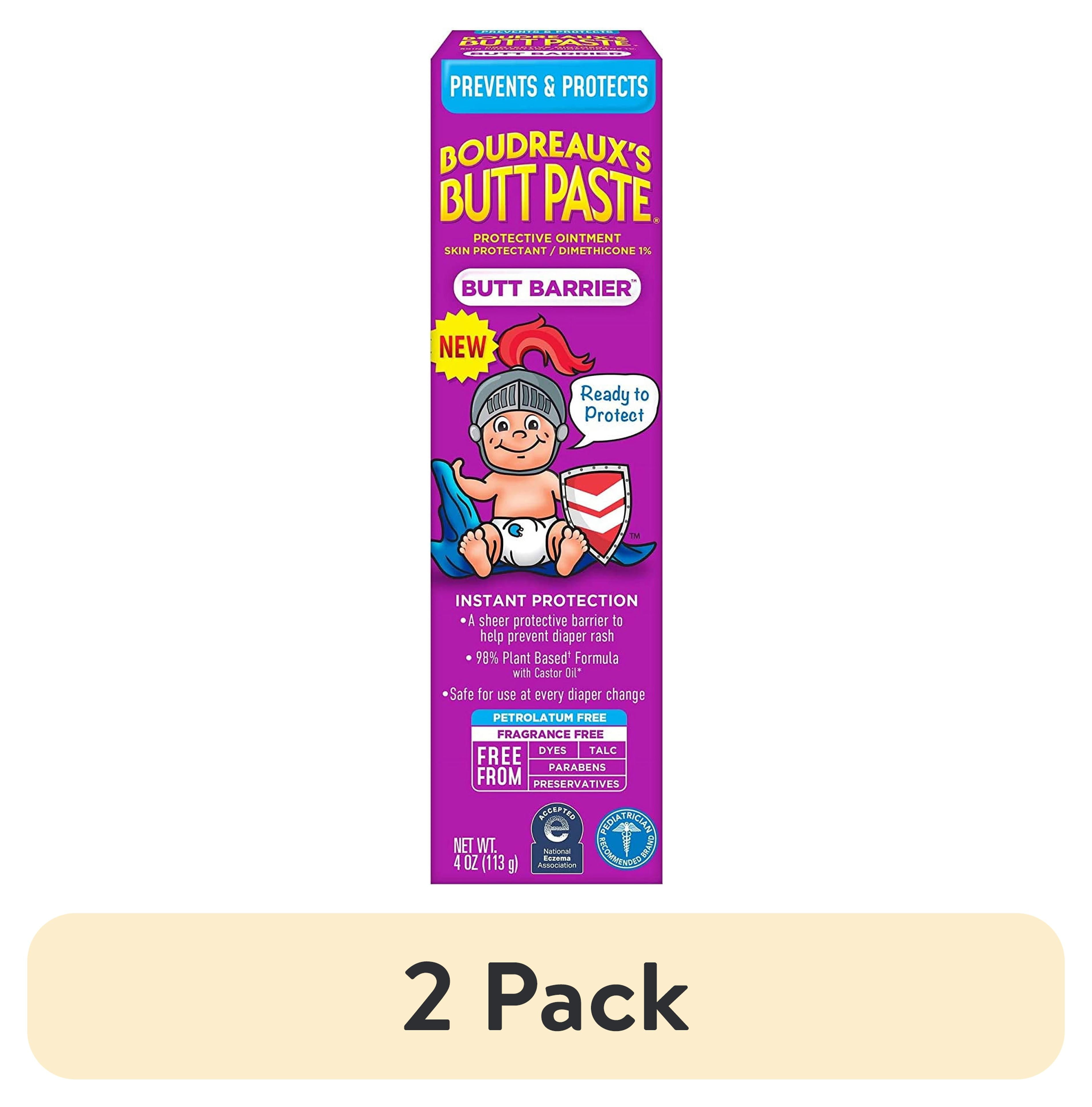 (2 pack) Boudreaux's Butt Paste Butt Barrier Diaper Rash Prevention ...