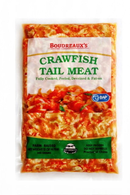 Boudreaux's Frozen Cooked Peeled & Deveined, Crawfish Tail Meat, 12 oz ...