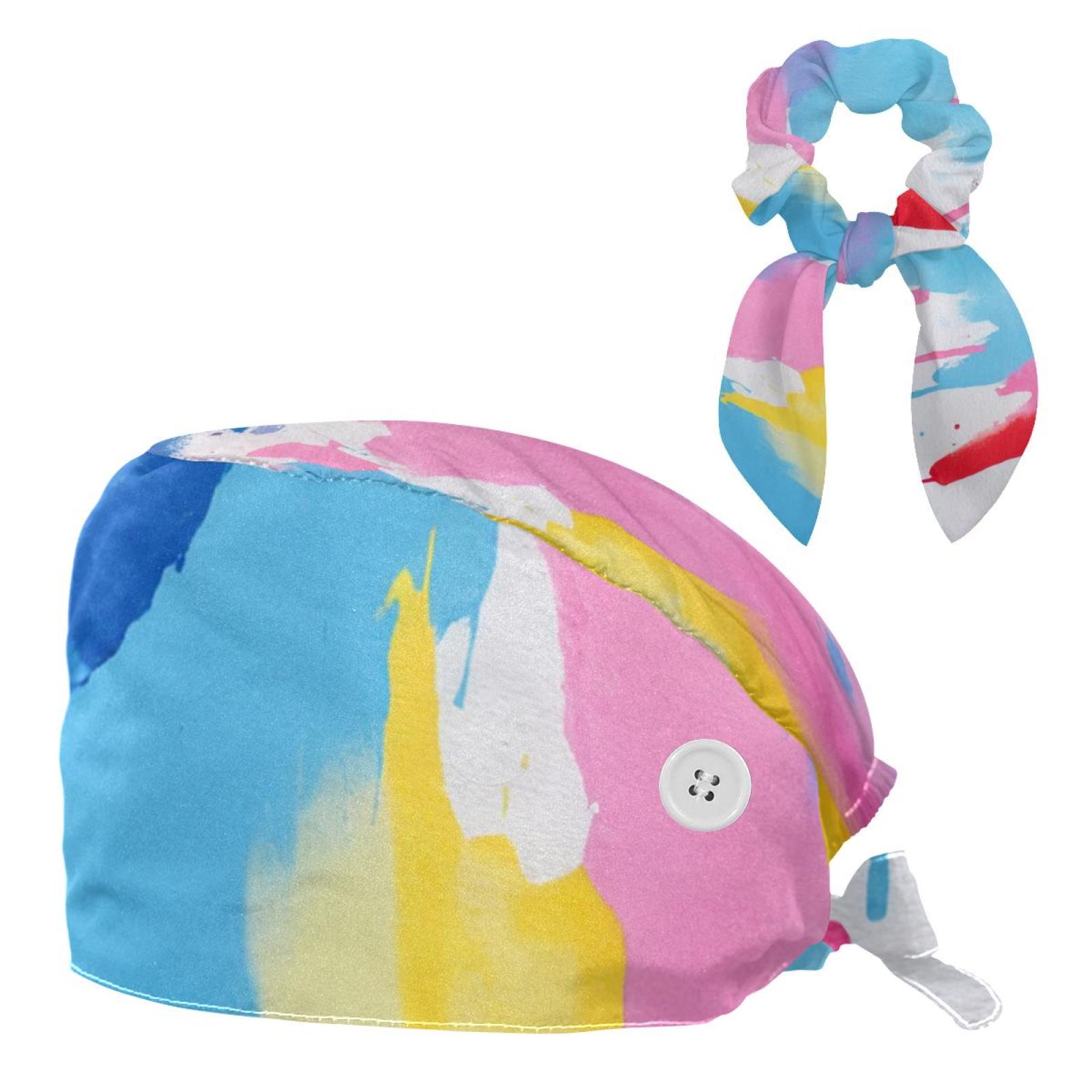 Bouffant Scrub Caps Women'S Hats & Caps,abstract watercolor,Nurse ...