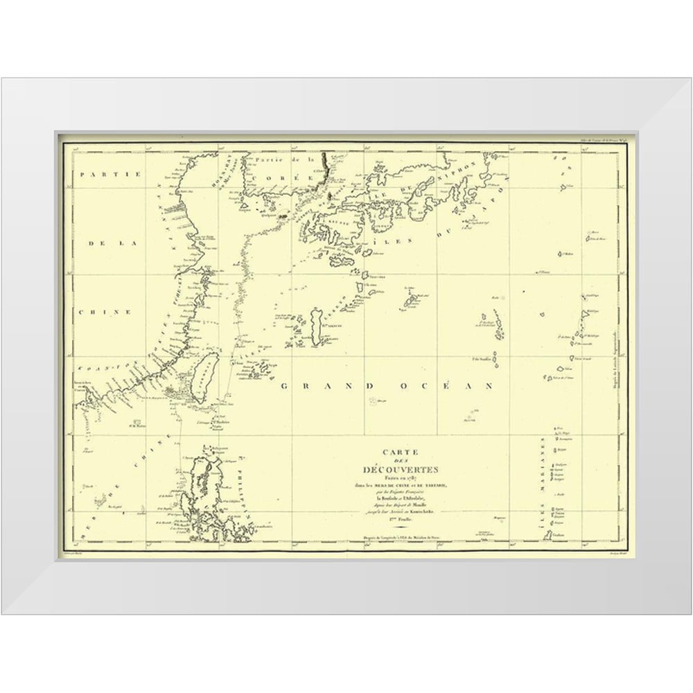 Boufsol 14x11 White Modern Wood Framed Museum Art Print Titled - Asia ...