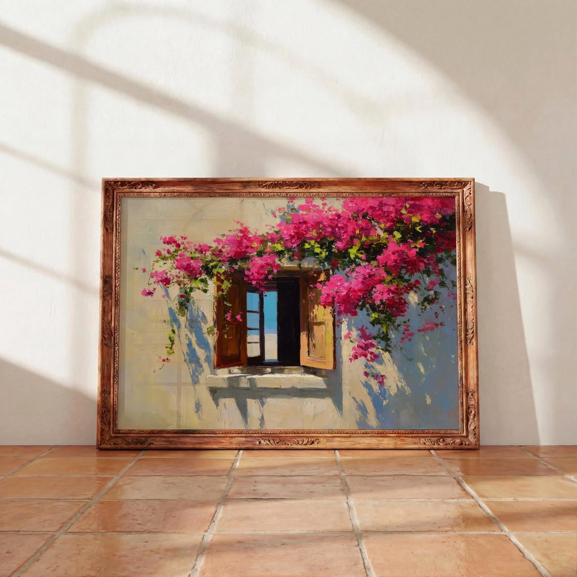 Bougainvillea Window Wall Art Mexican Coastal Floral Summer Decor ...