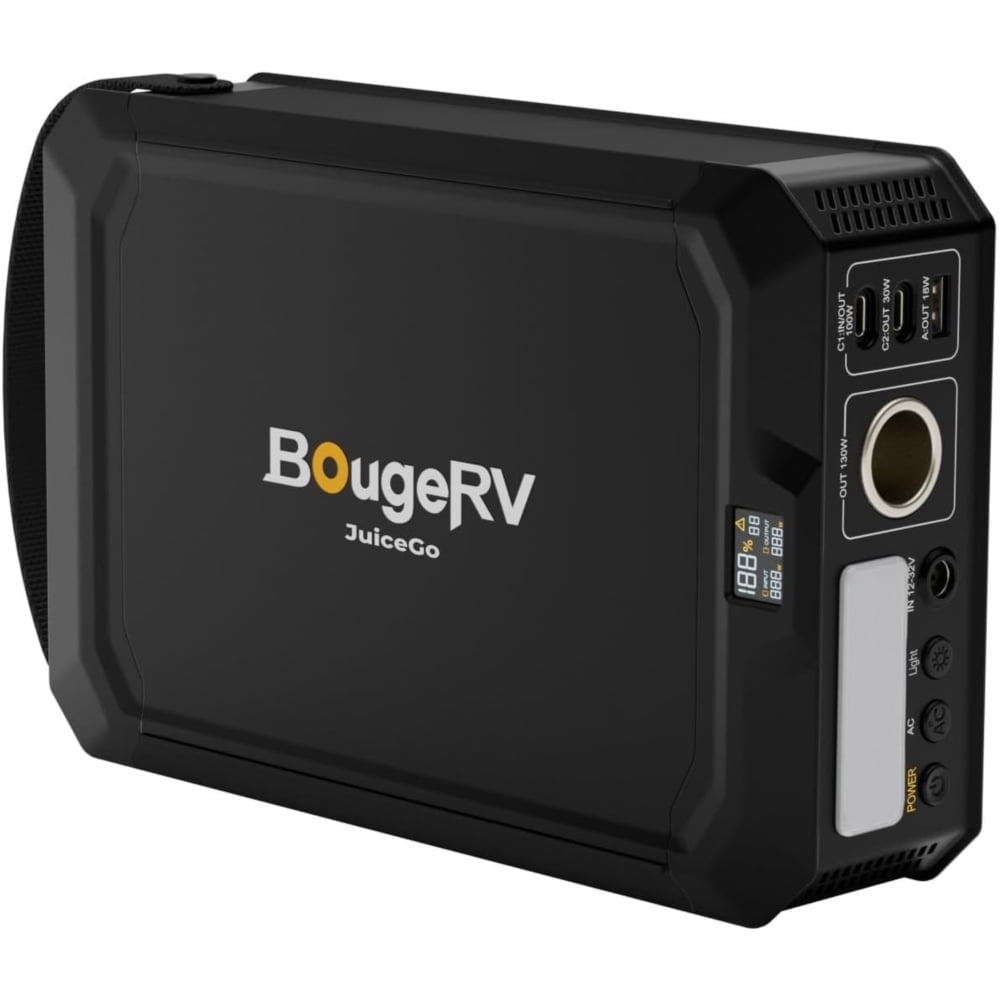 BougeRV JuiceGo 240Wh Portable Power Station, LiFePO4 Solar Generator ...
