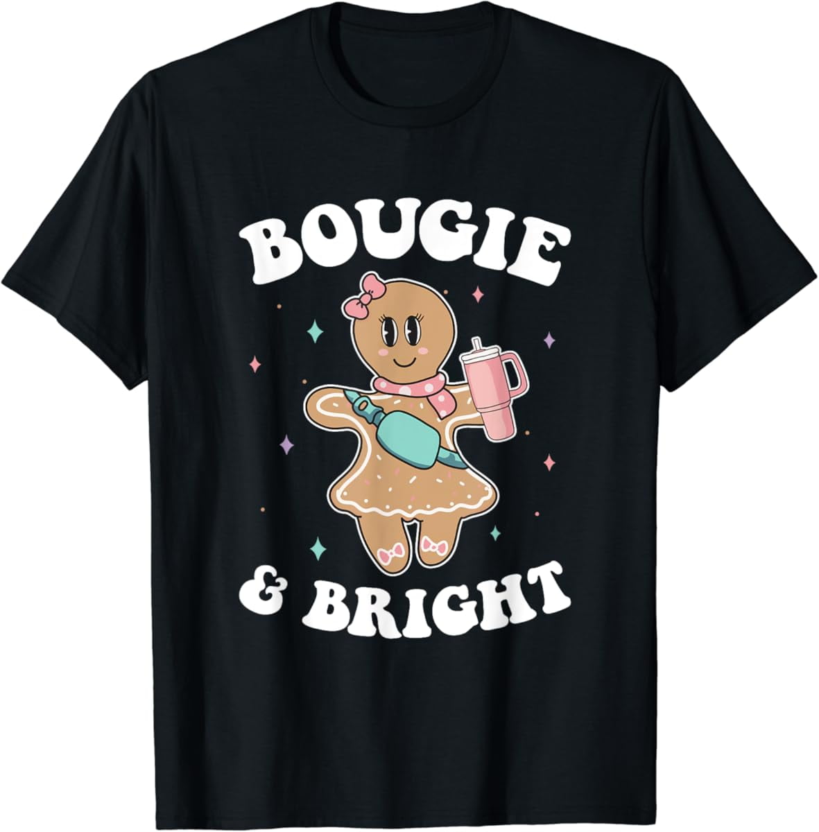 Bougie & Bright Gingerbread Girl T-Shirt - Walmart.com