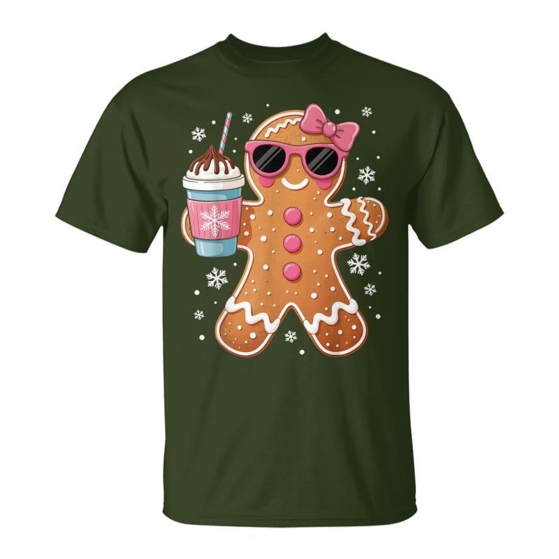 Bougie Gingerbread Hot Chocolate Cocoa Girl Christmas TShirt - Walmart.com