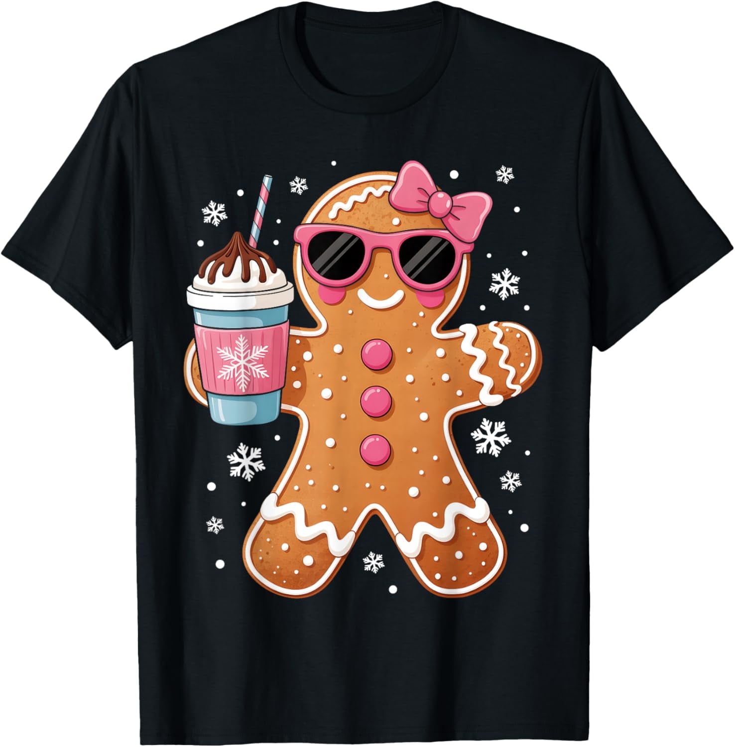 Bougie Gingerbread Hot Chocolate Cocoa Women Girl Christmas T-Shirt ...