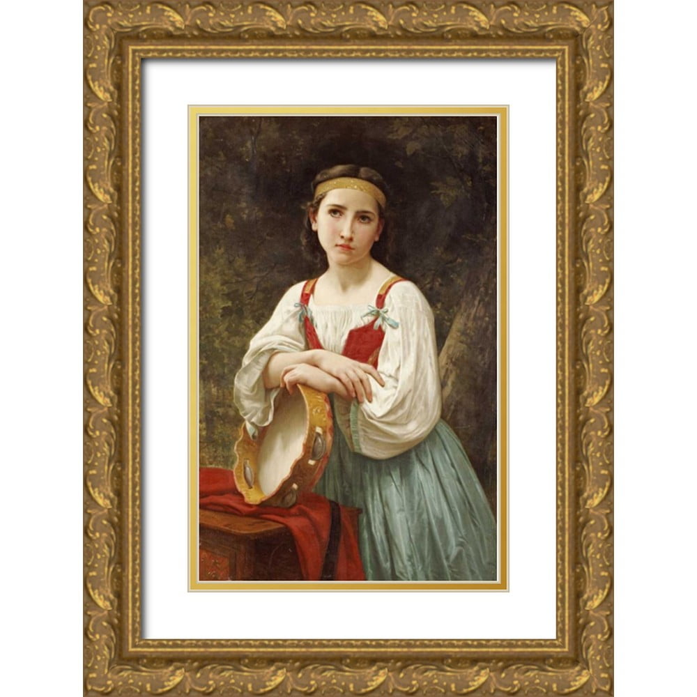 Bouguereau, William-Adolphe 13x18 Gold Ornate Wood Framed with Double ...