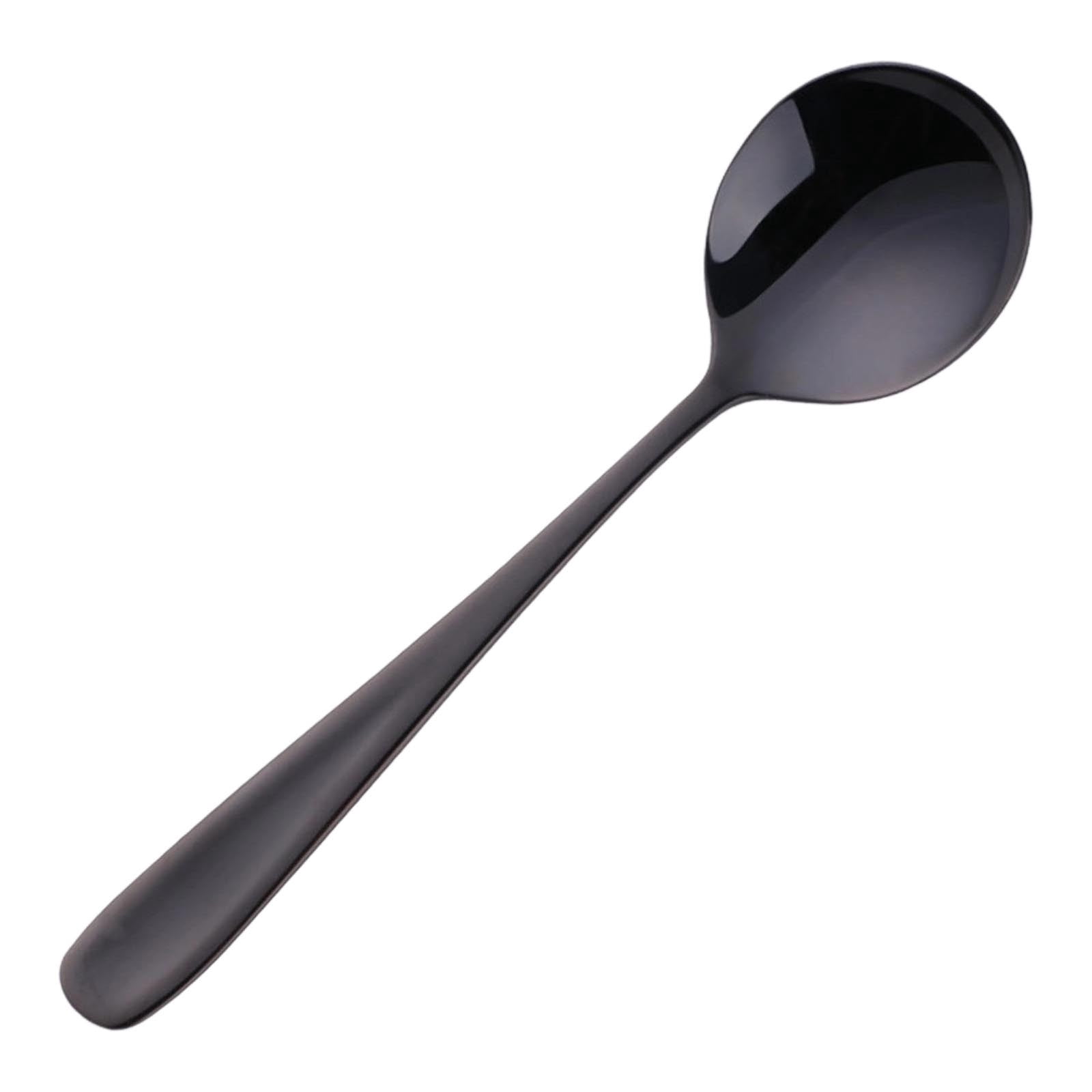 Bouillon Spoon Round Soup Spoons, Stainless Steel Finished Table Dinner ...