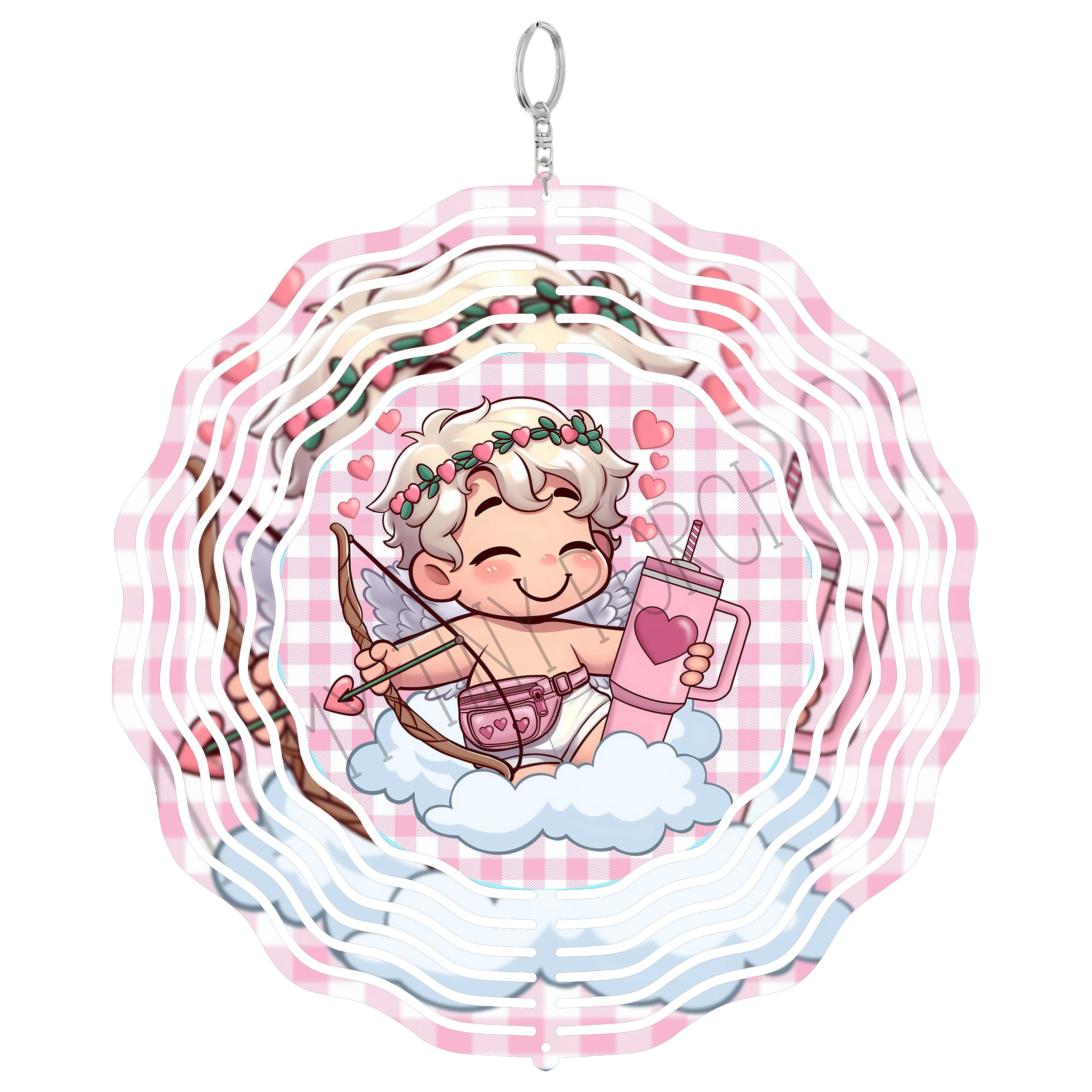 Boujee Cupid Valentines Day 3D Wind Spinner, Romantic Love Holiday Gift ...