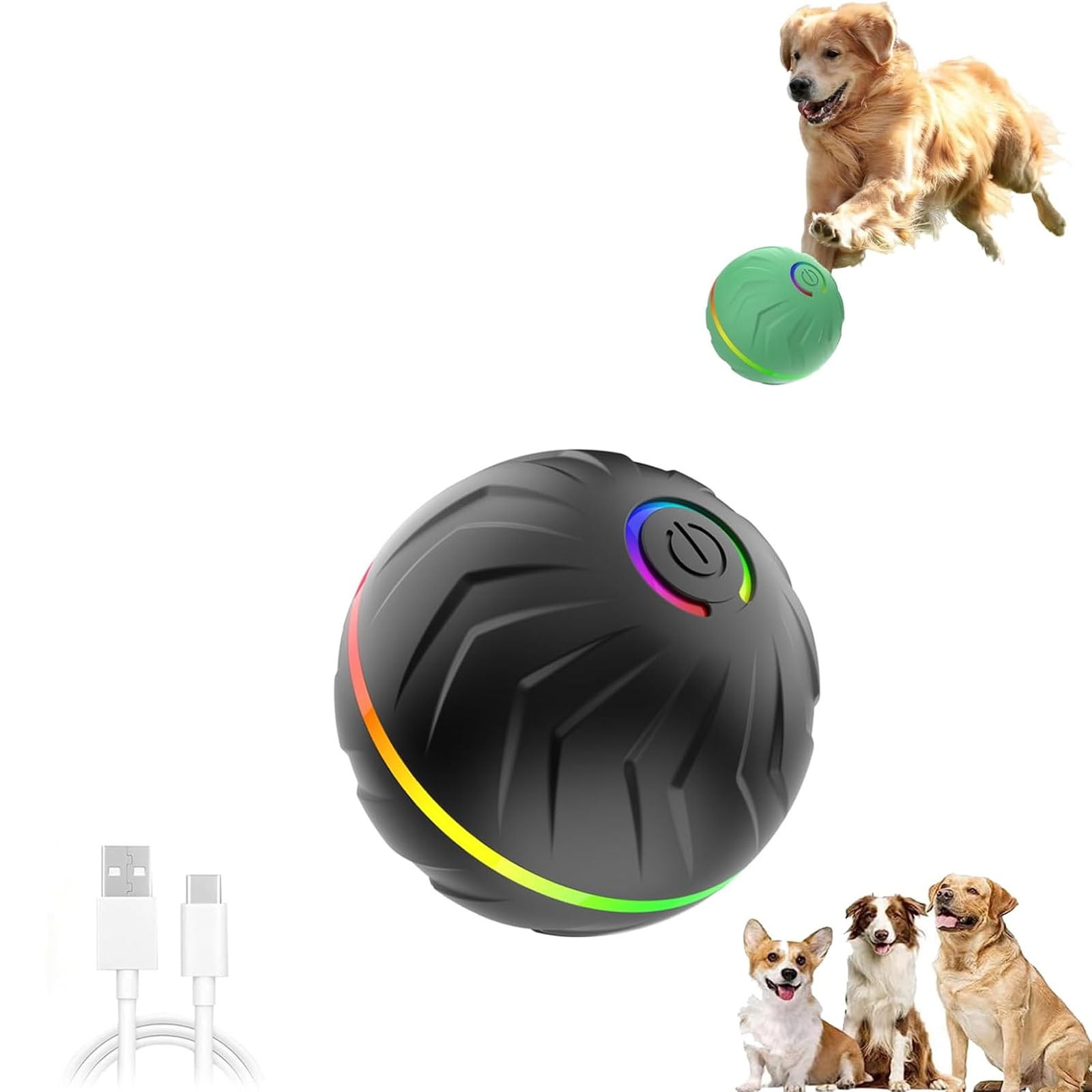 Boujee Gravity Ball Dog,Boujee Gravity Bounce Ball, Interactive Vibrating Dog Balls with ...