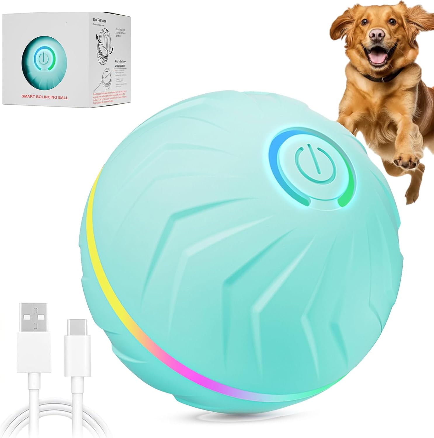 Boujee Gravity Bounce Ball, 2025 New Interactive Vibrating Dog Balls ...
