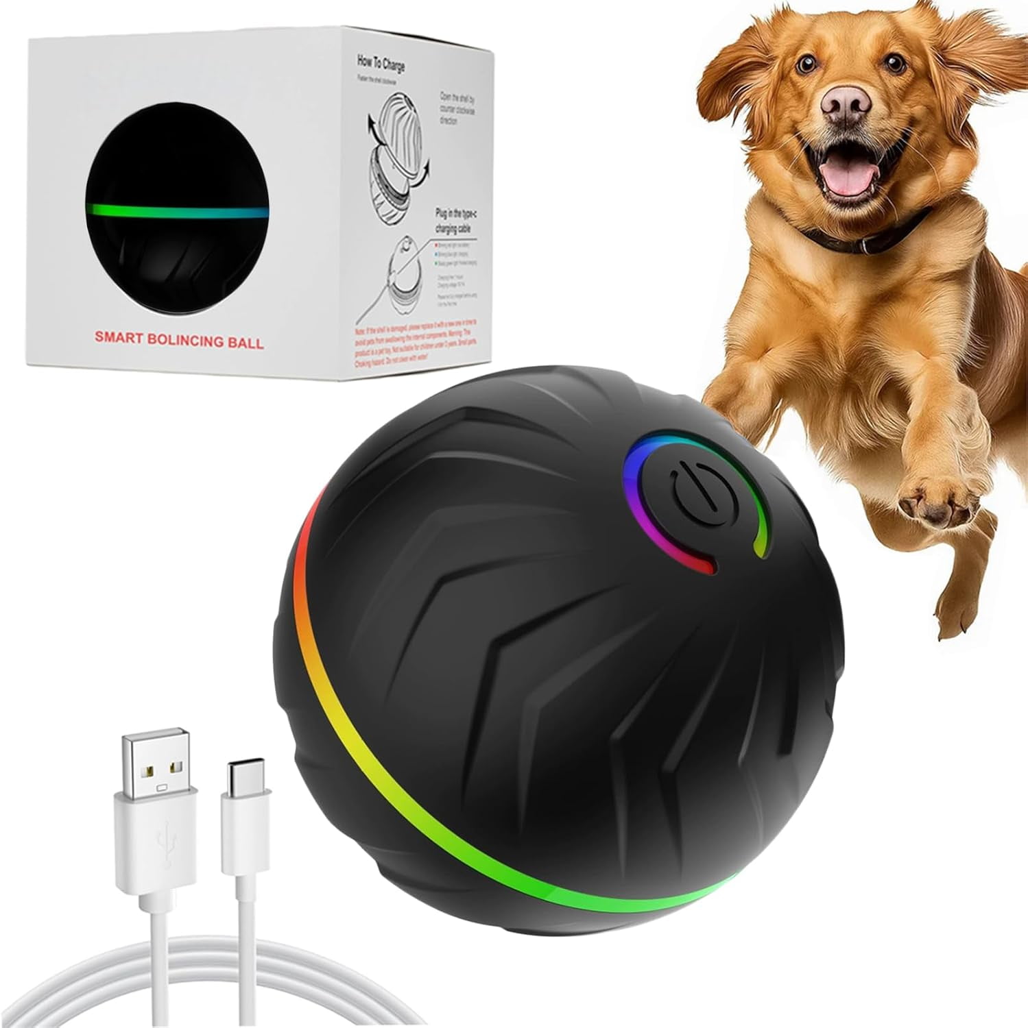 Boujee Gravity Bounce Ball, Boujee Flow Dog Toy, Automatic Bouncing and ...