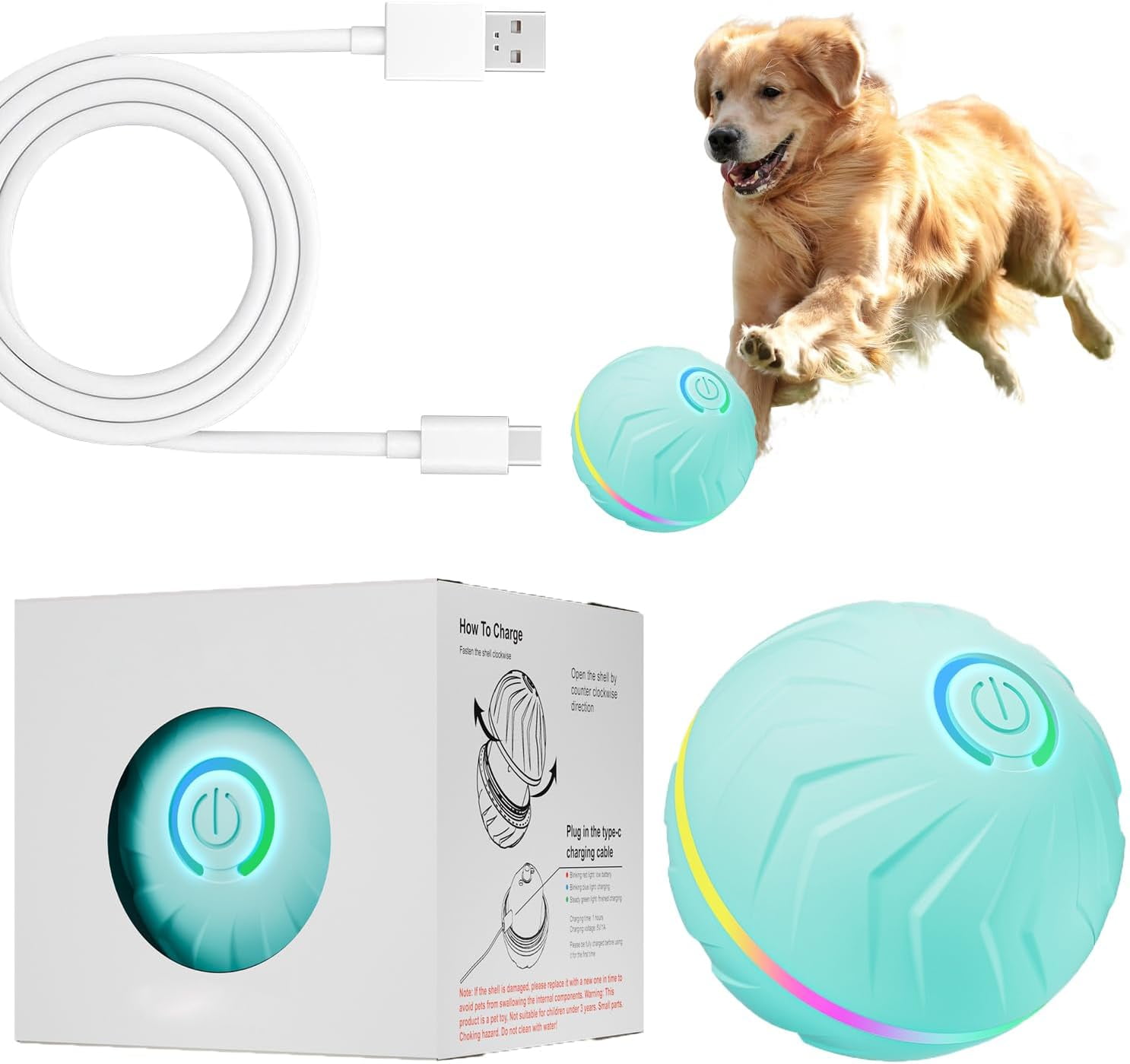 Boujee Gravity Bounce Ball, Boujee Flow Dog Toy, Interactive Vibrating ...