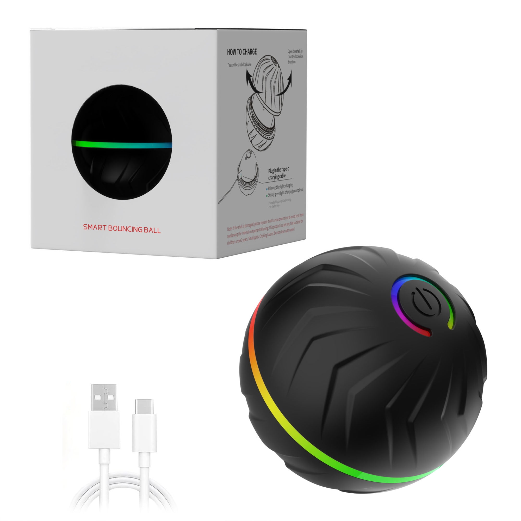 Boujee Gravity Bounce Ball - Boujee Gravity Ball Dog Toy w/ Auto-Bounce ...