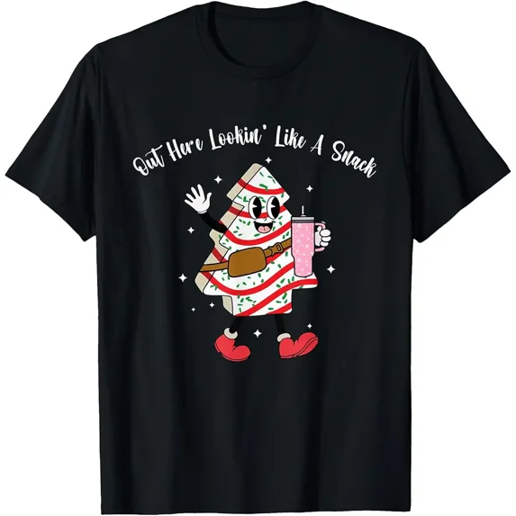 Boujee Looking Like A Snack Funny Holiday Christmas Fun Unisex T-Shirt ...