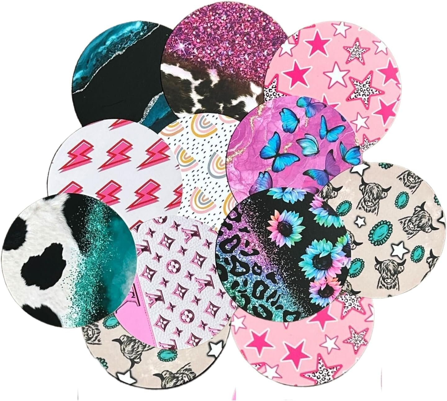 Boujee Patterns Freshie Cardstock Cutouts Rounds 3 inch 12 pk Mixed ...
