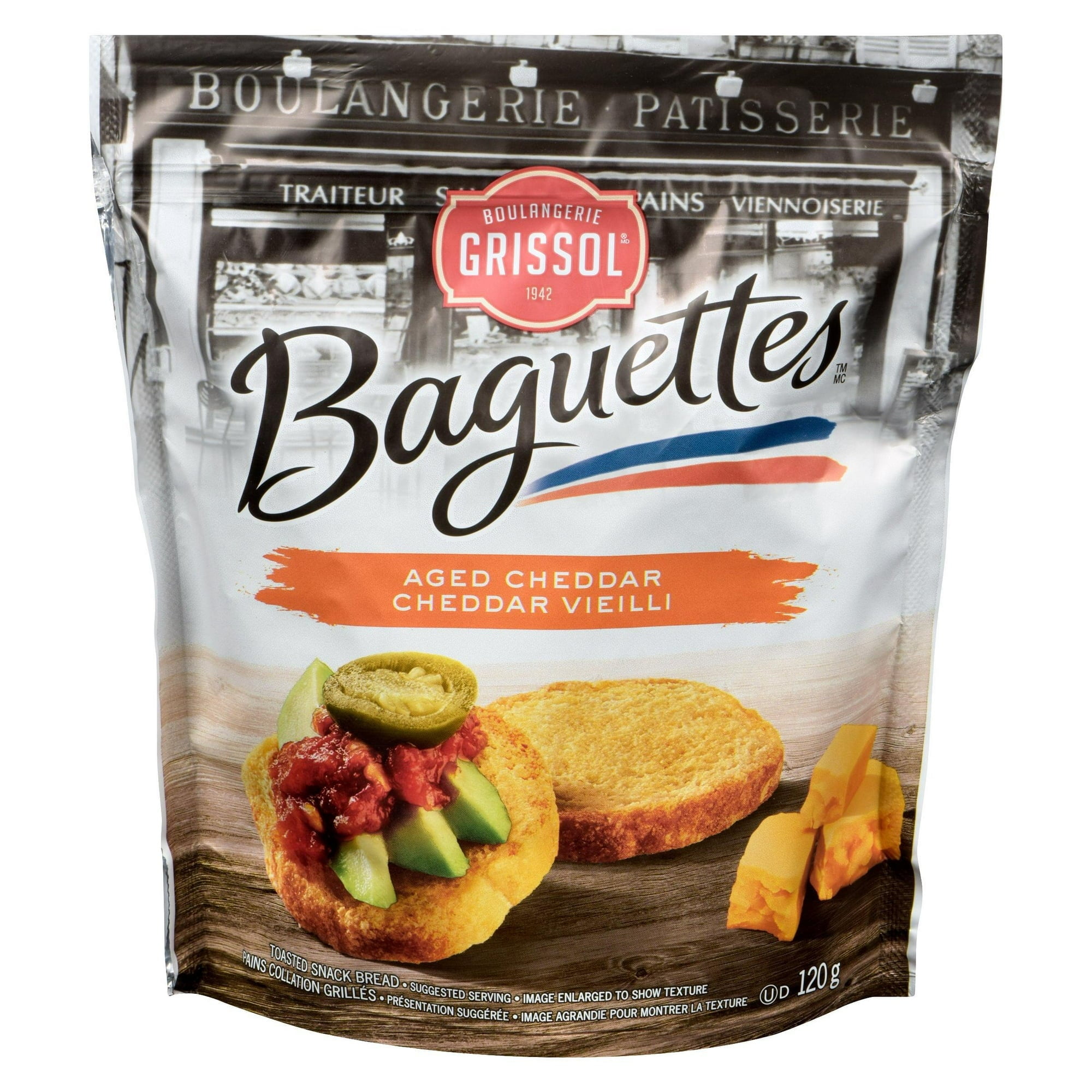 Boulangerie Grissol Baguettes, Aged Cheddar, 120g/4.2 oz. - Walmart.com