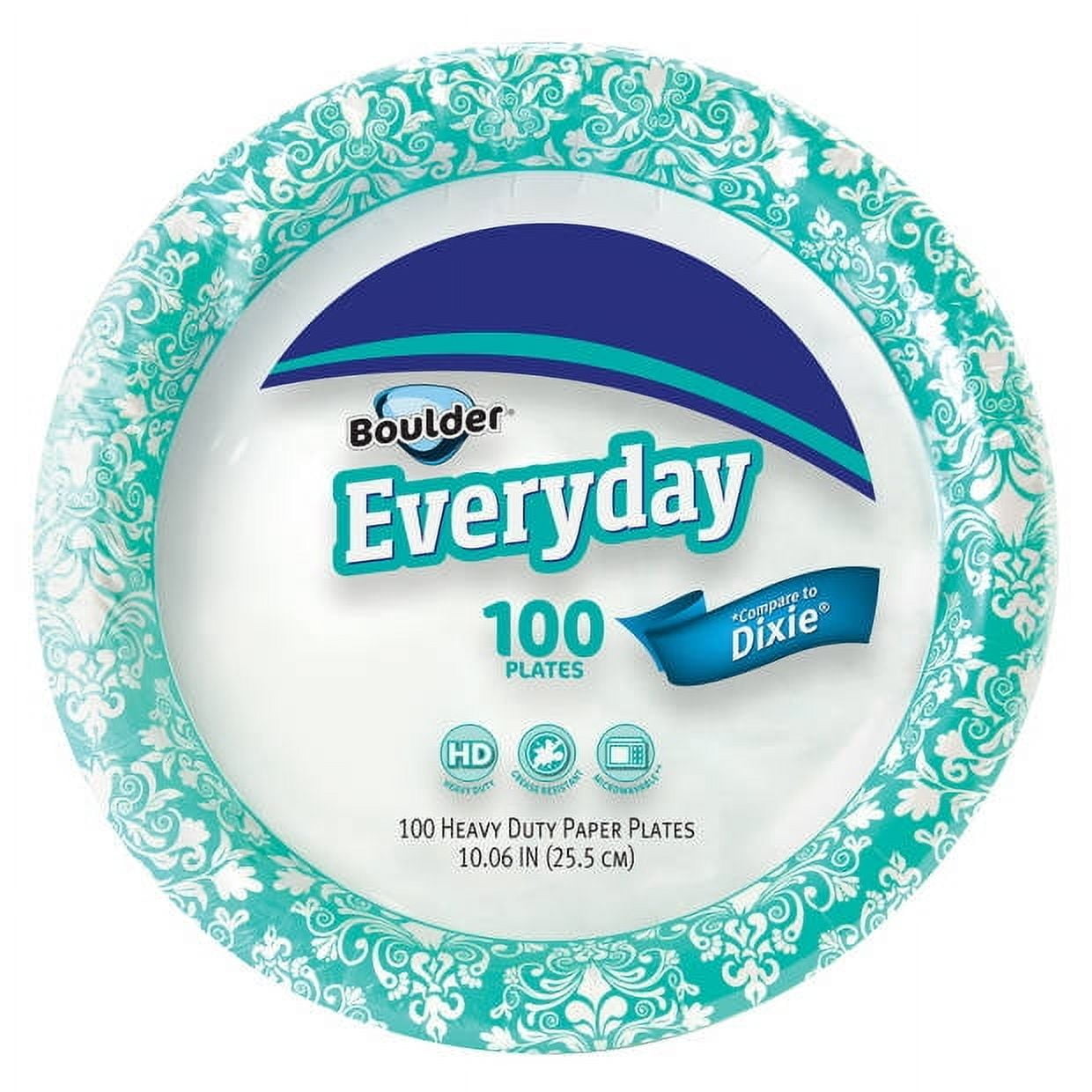 Boulder 10" Everyday Paper Plate, 100 count - Walmart.com