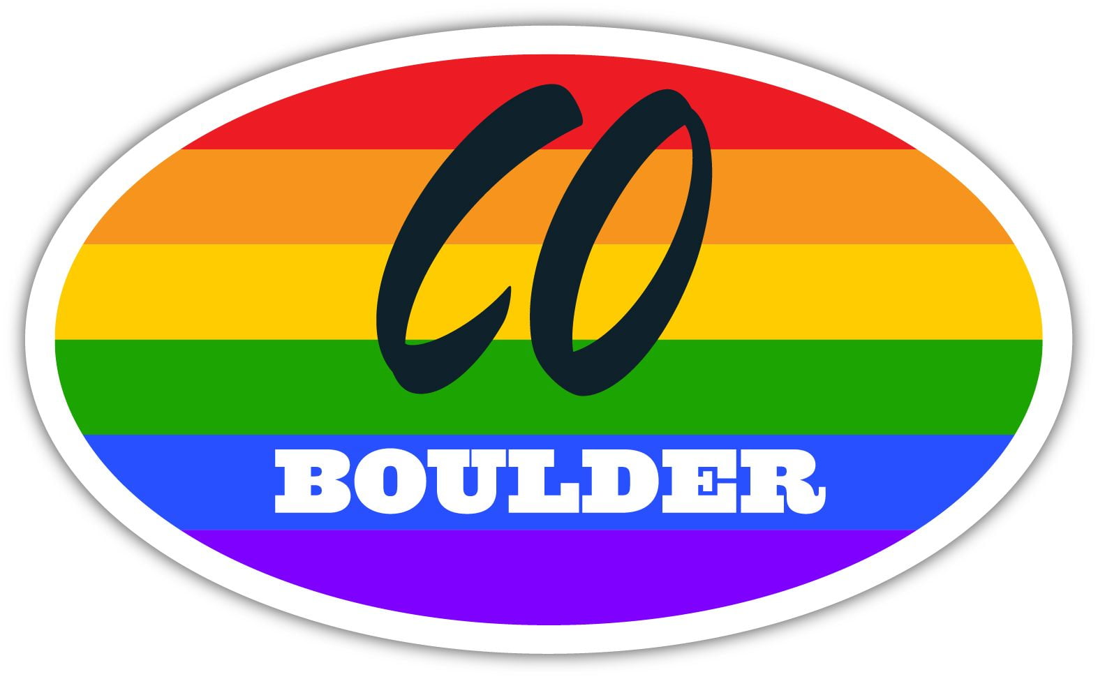 Boulder CO Colorado Boulder County Rainbow Pride Flag 6 Stripes Pride ...