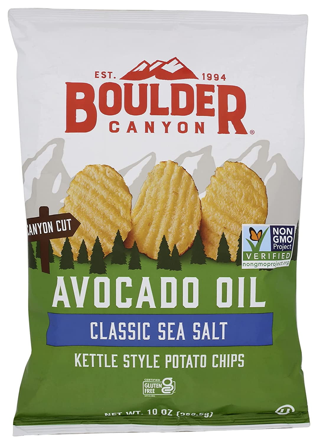 Boulder Canyon Avocado Oil Potato Chips Sea Salt 5.25 oz Pack of 2 ...