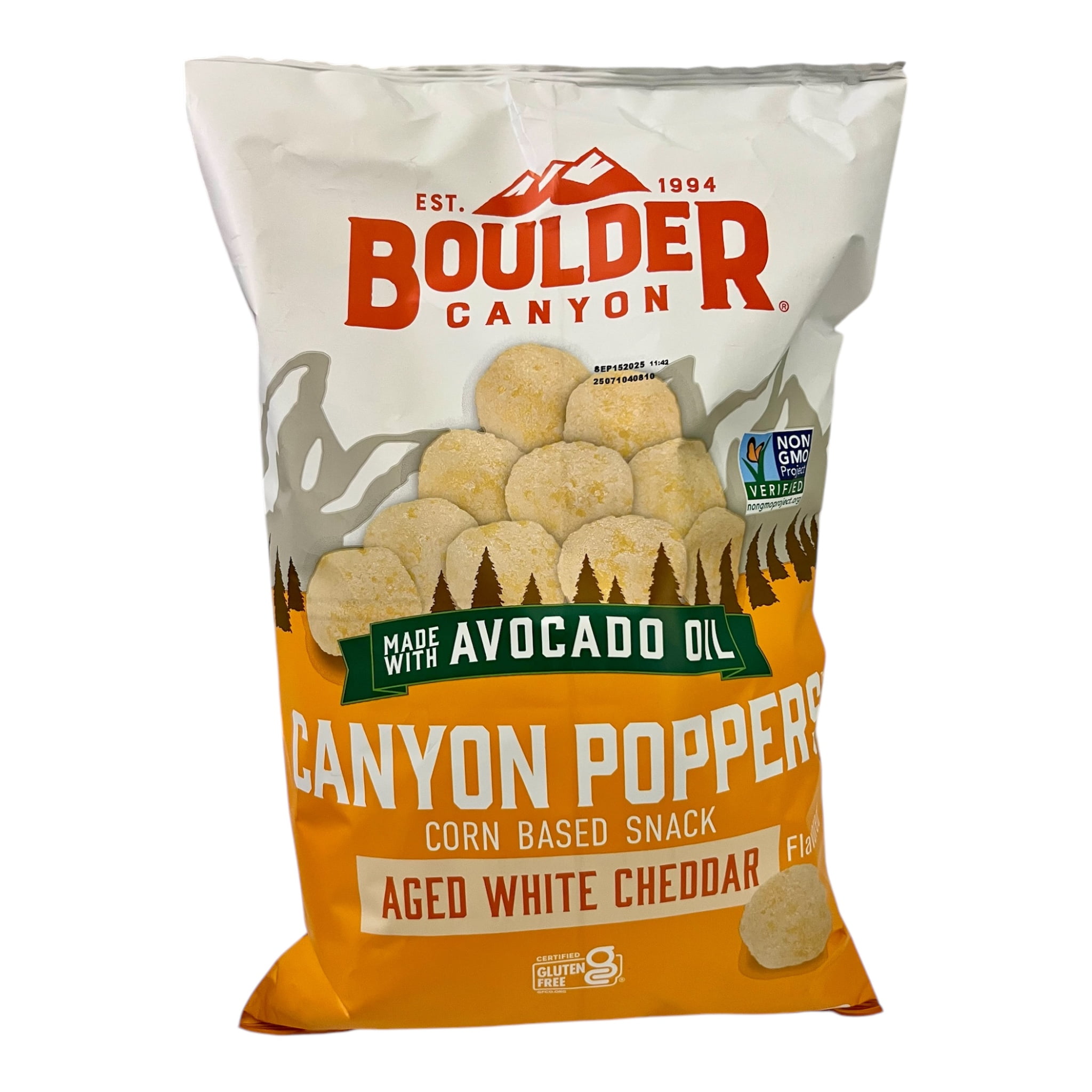 Boulder Canyon Canyon Poppers Aged White Cheddar Corn Snack, Gluten ...