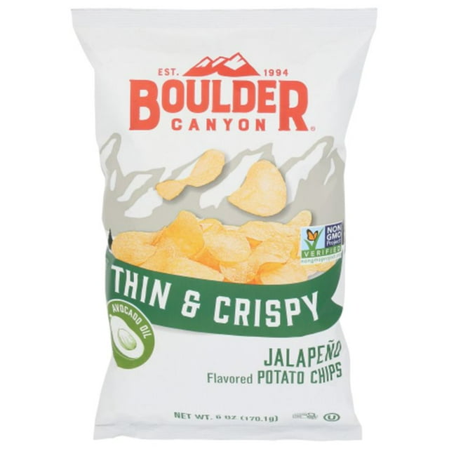 Boulder Canyon Jalapeno Thin And Crispy Potato Chips 6 oz - Walmart.com