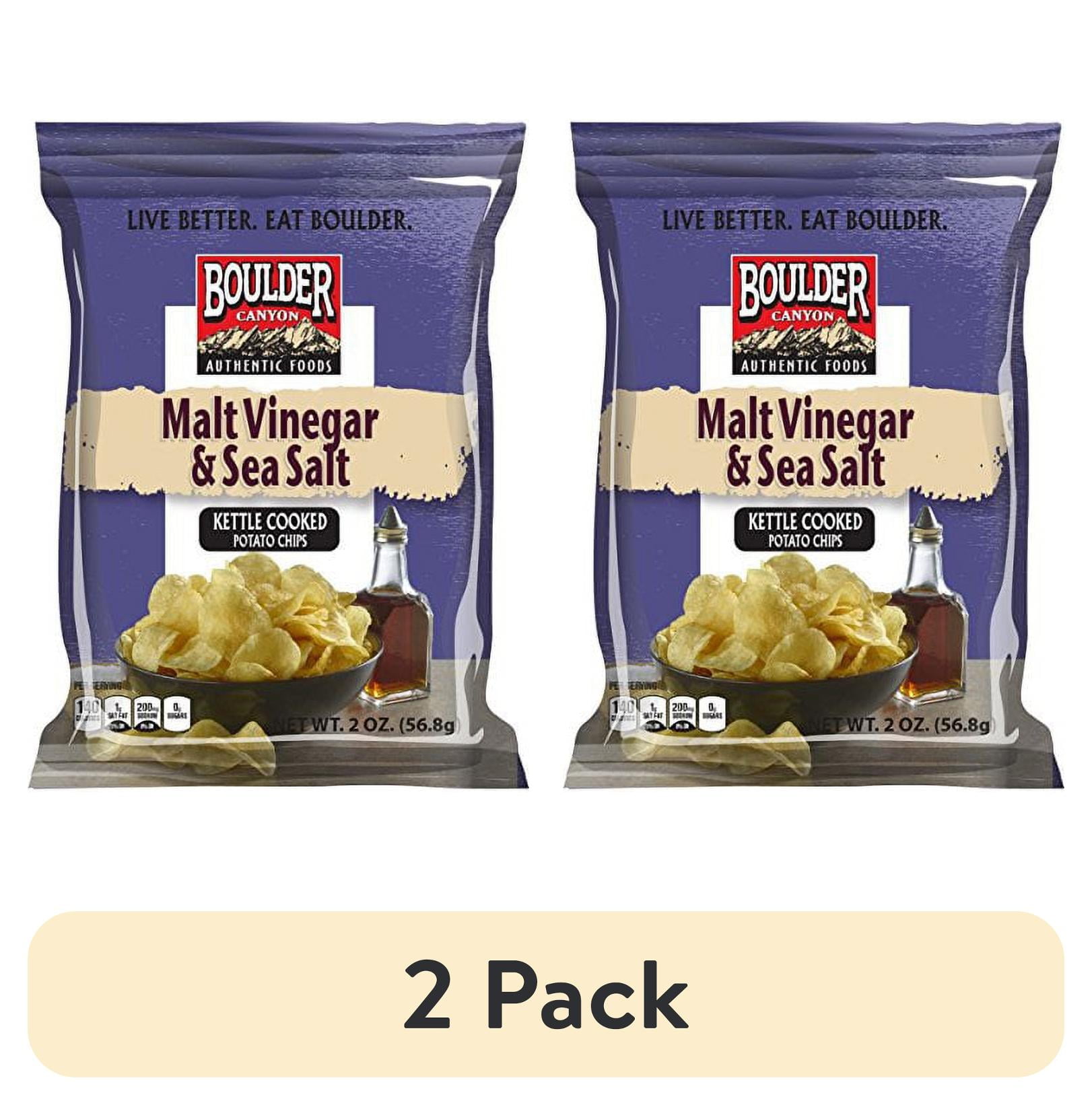 (2 pack) Boulder Canyon, Malt Vinegar & Sea Salt Kettle Cooked Potato ...