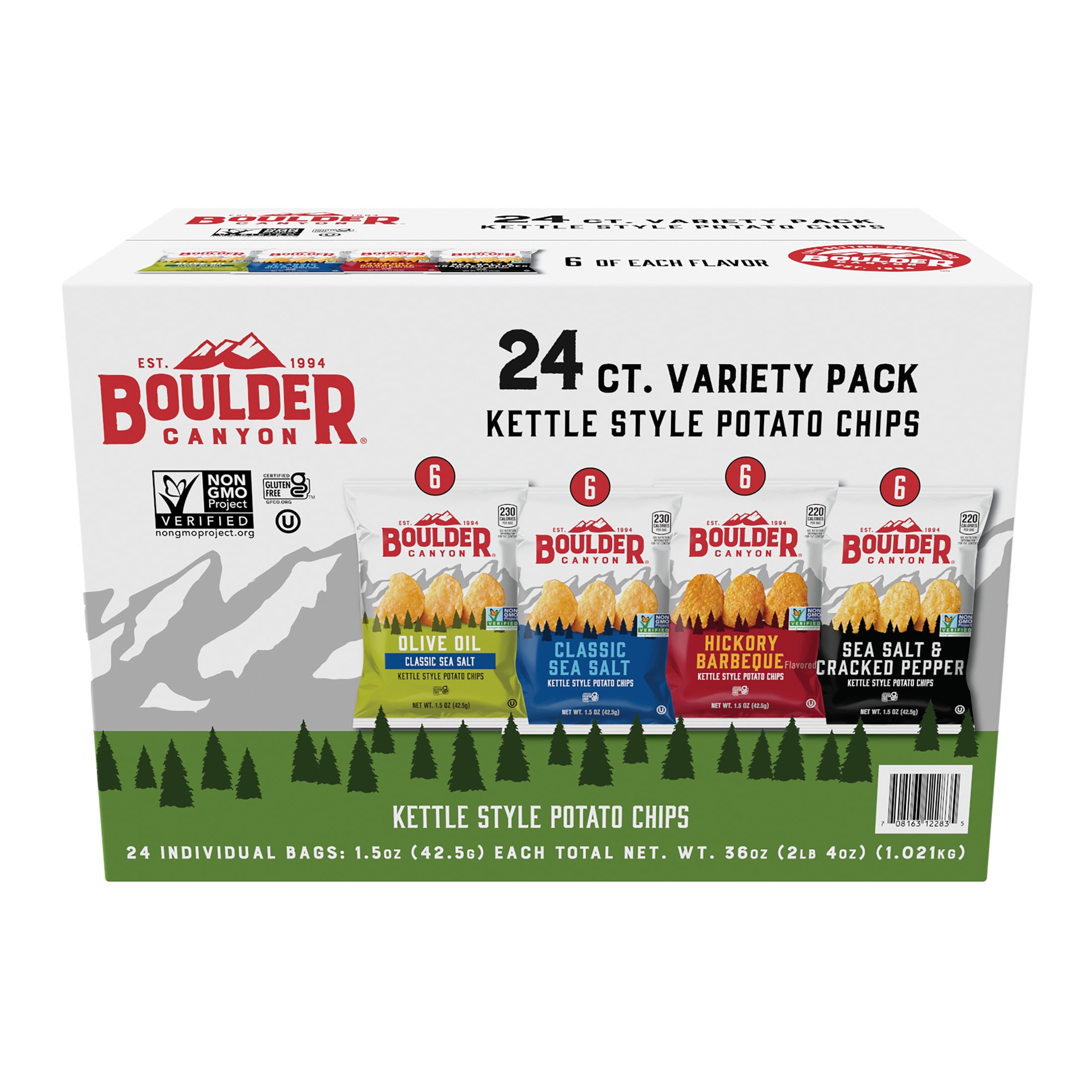 Boulder Canyon Potato Chips Variety Pack, Gluten-Free, Potato Chips, 1. ...