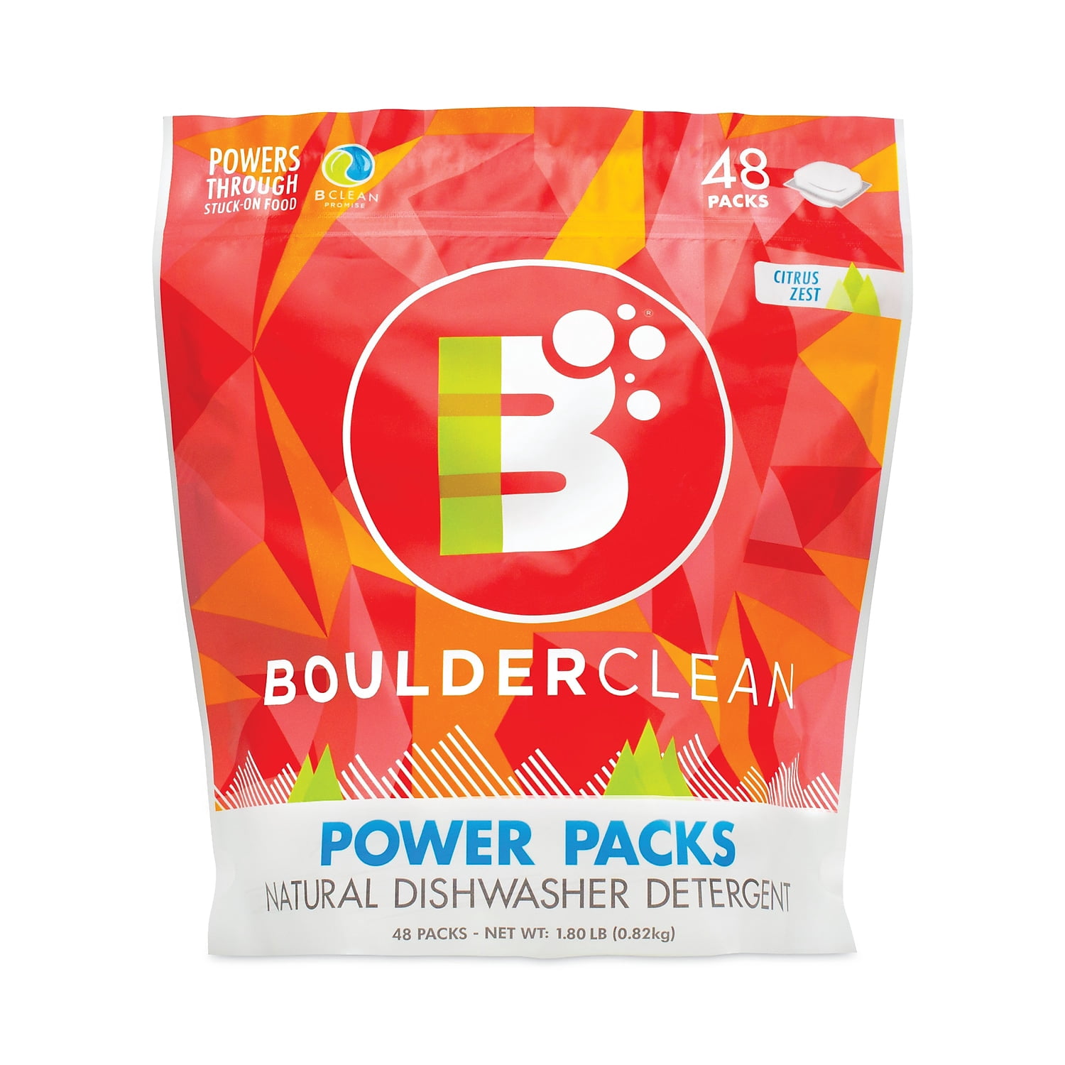 Boulder Clean Dishwasher Detergent Power Packs, Citrus Zest, 48 Tab ...