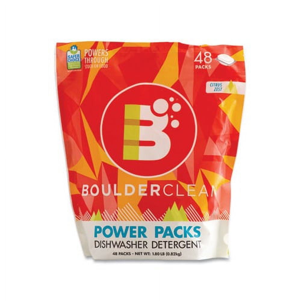 Boulder Clean Dishwasher Detergent Power Packs Citrus Zest, 48 Tab ...