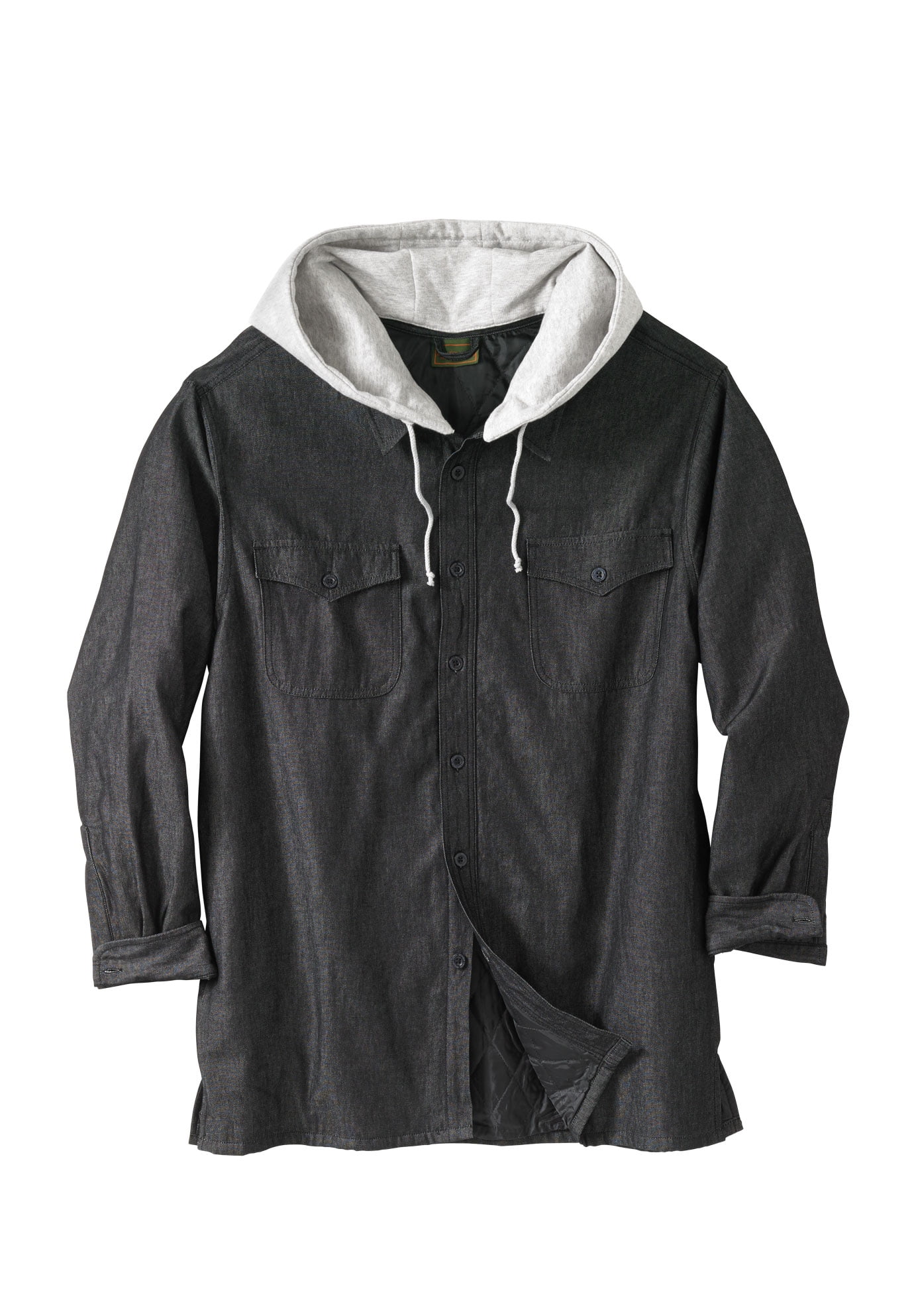 Boulder Creek Men's Big & Tall Removable Hood Shirt Jacket - Walmart.com