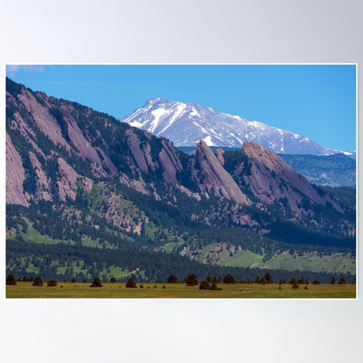 Boulder Flatirons And Longs Peak Poster Wall Art, Modern Wall Decor For ...
