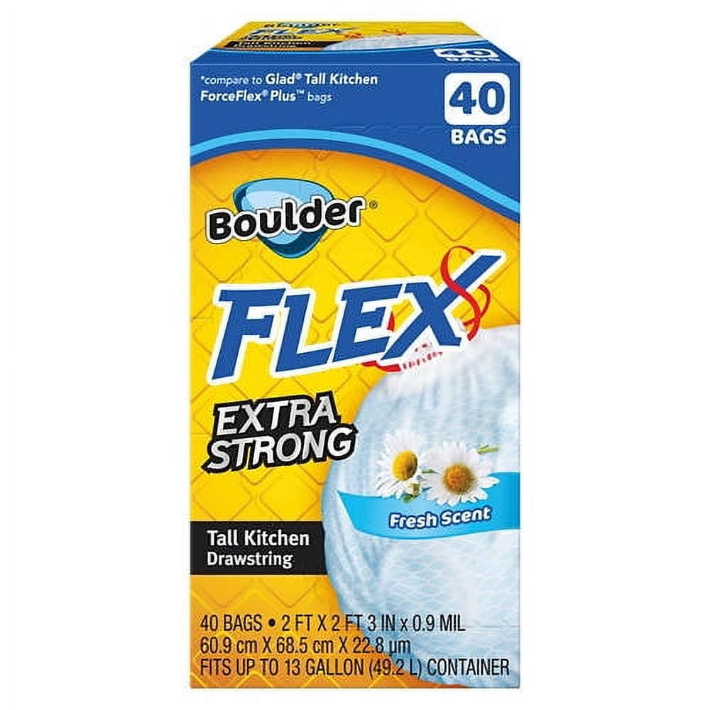 Boulder Flex Odor Control Kitchen Bag Fresh Scent, 40 count - Walmart.com