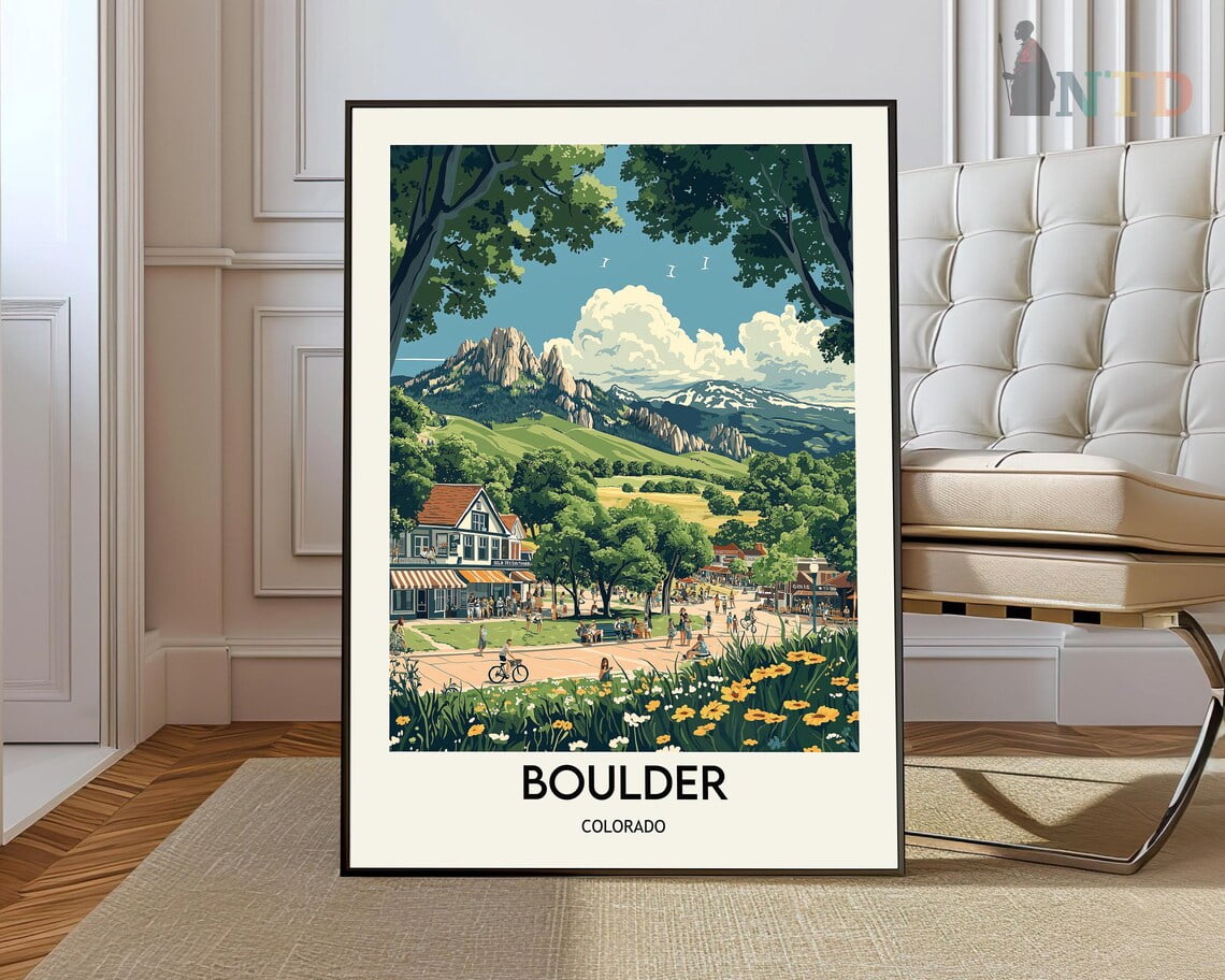 Boulder Print, Boulder Poster, Boulder Art Print, Boulderboulder ...